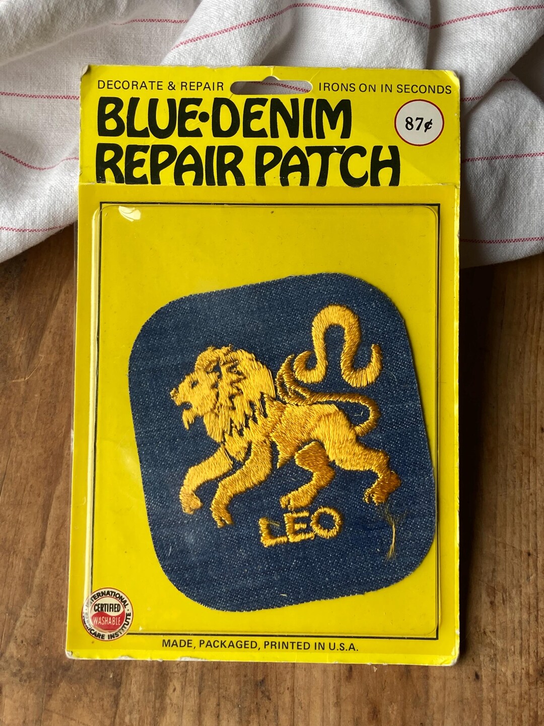 Vintage Leo Zodiac Sign Patch/blue Denim Repair Patch/international ...