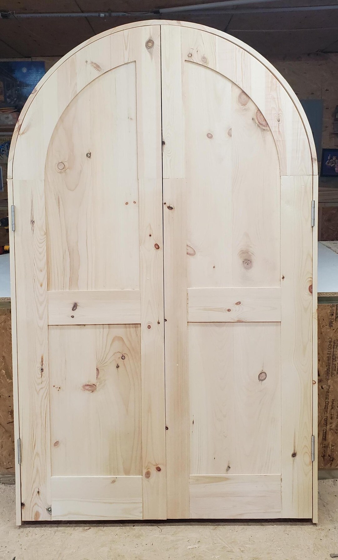 Arched Double Door With Jamb: Solid Wood, Custom Made Door, Set of 2 - Etsy