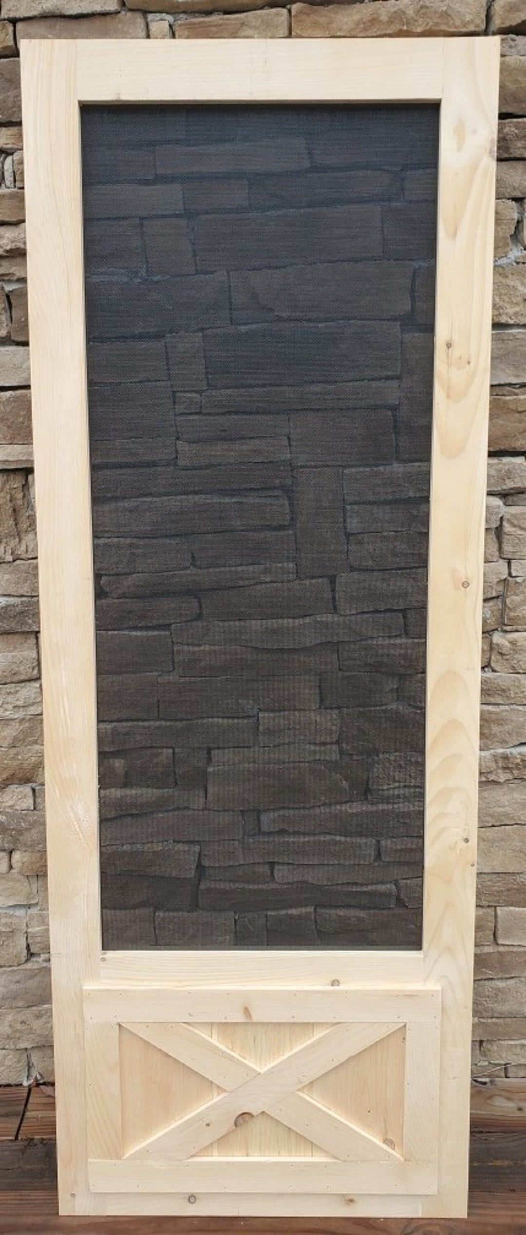 Handmade Custom Screen Door: Low Panel X Design, Cedar or Poplar - Etsy