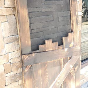 Handmade Burnt Wood Screen Door: Rustic Cabin Decor - Etsy