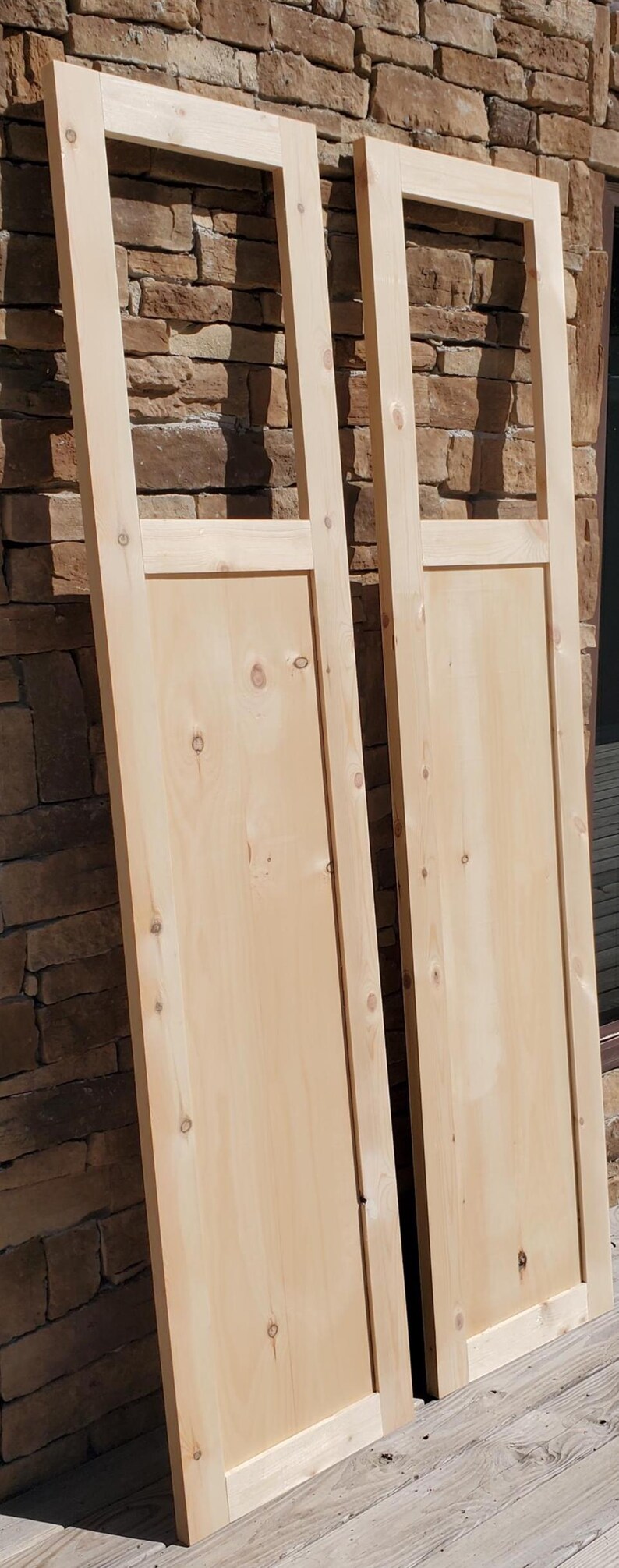 Handmade Solid Spruce French Door Set: Custom Made Door - Etsy