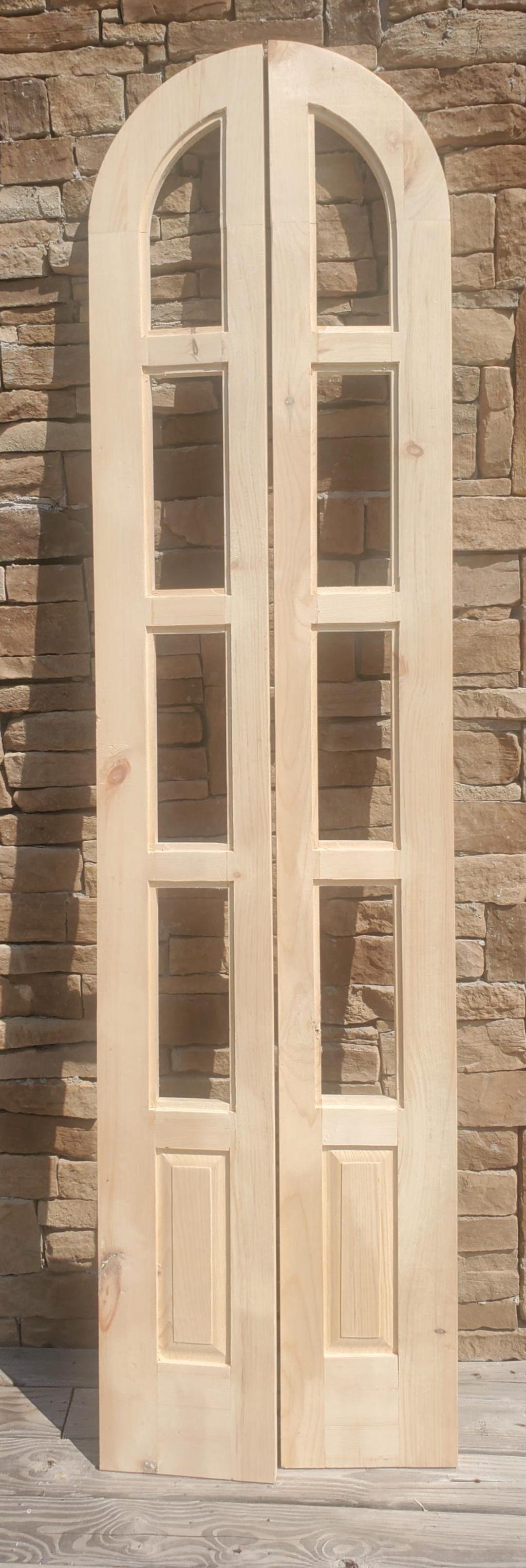 Eight Foot Tall Arched French Doors, Custom Solid Wood French Door ...