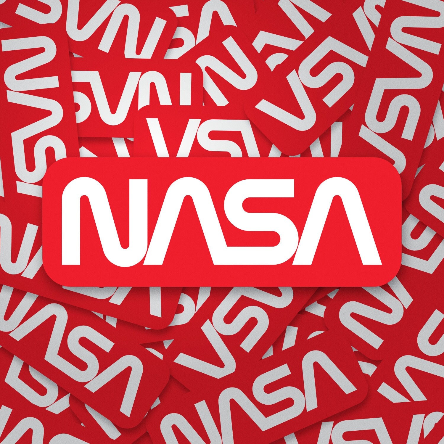Nasa Worm Sticker, Space Stickers, Nasa Meatball, Stickers, Custom ...