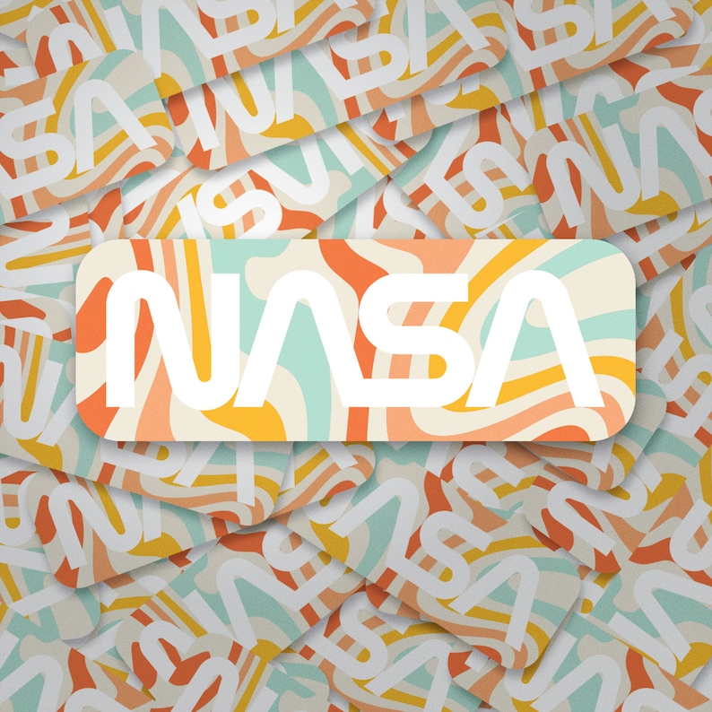 Nasa Worm Sticker, Space Stickers, Nasa Meatball, Stickers, Custom ...
