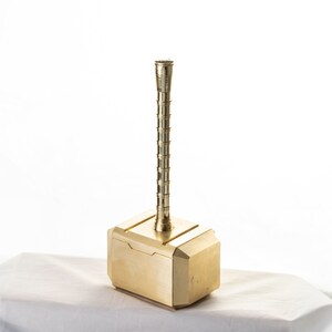 Mini-mjolnir Thor's Hammer Paperweight in Aluminum/brass/stainless ...