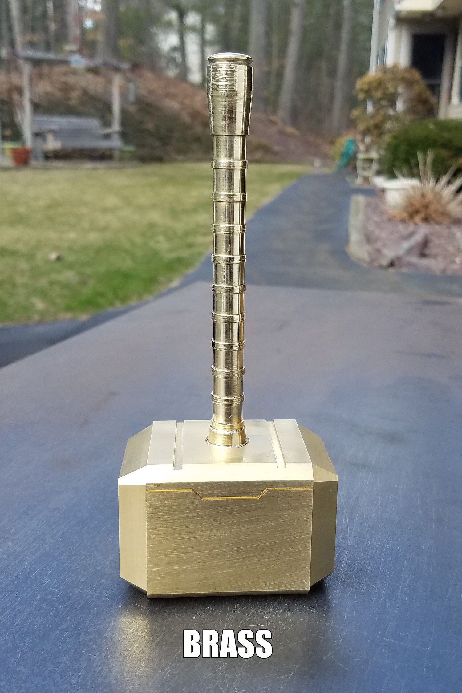 Mini-mjolnir Thor's Hammer Paperweight in Aluminum/brass/stainless ...