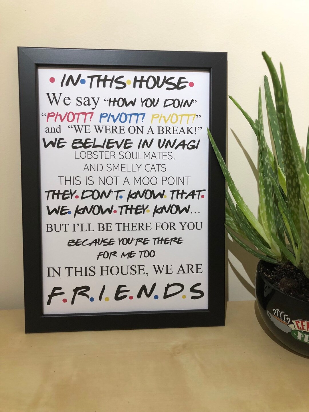Friends TV Show Print Framed FRIENDS - Etsy