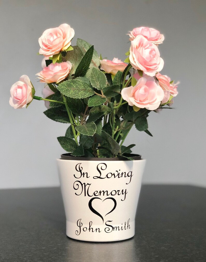 Personalised Plant Pot in Loving Memory - Memoriam Planter - Flower Pot ...