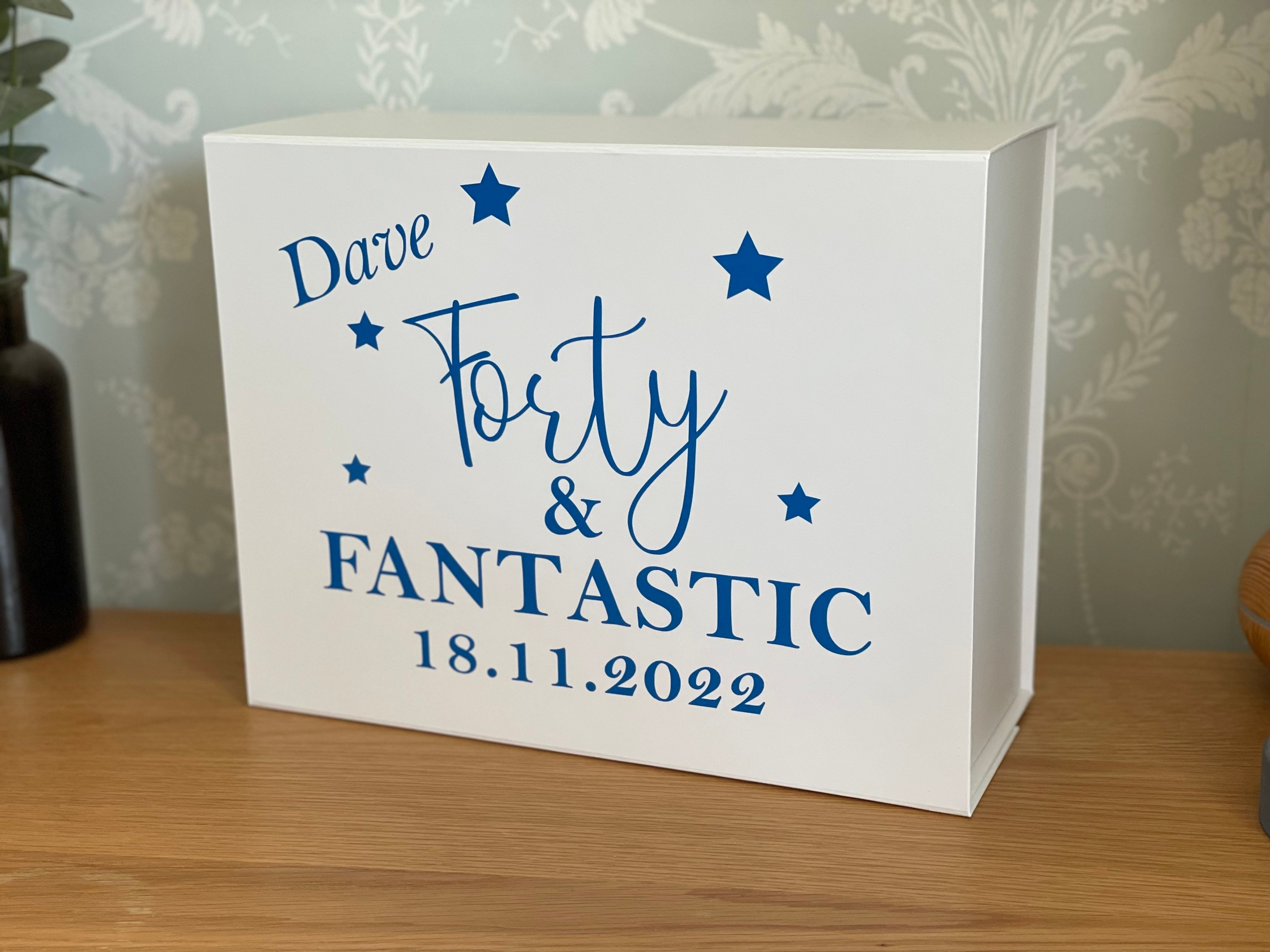 Personalised 40th Birthday Memory Box Gift Box - Etsy UK