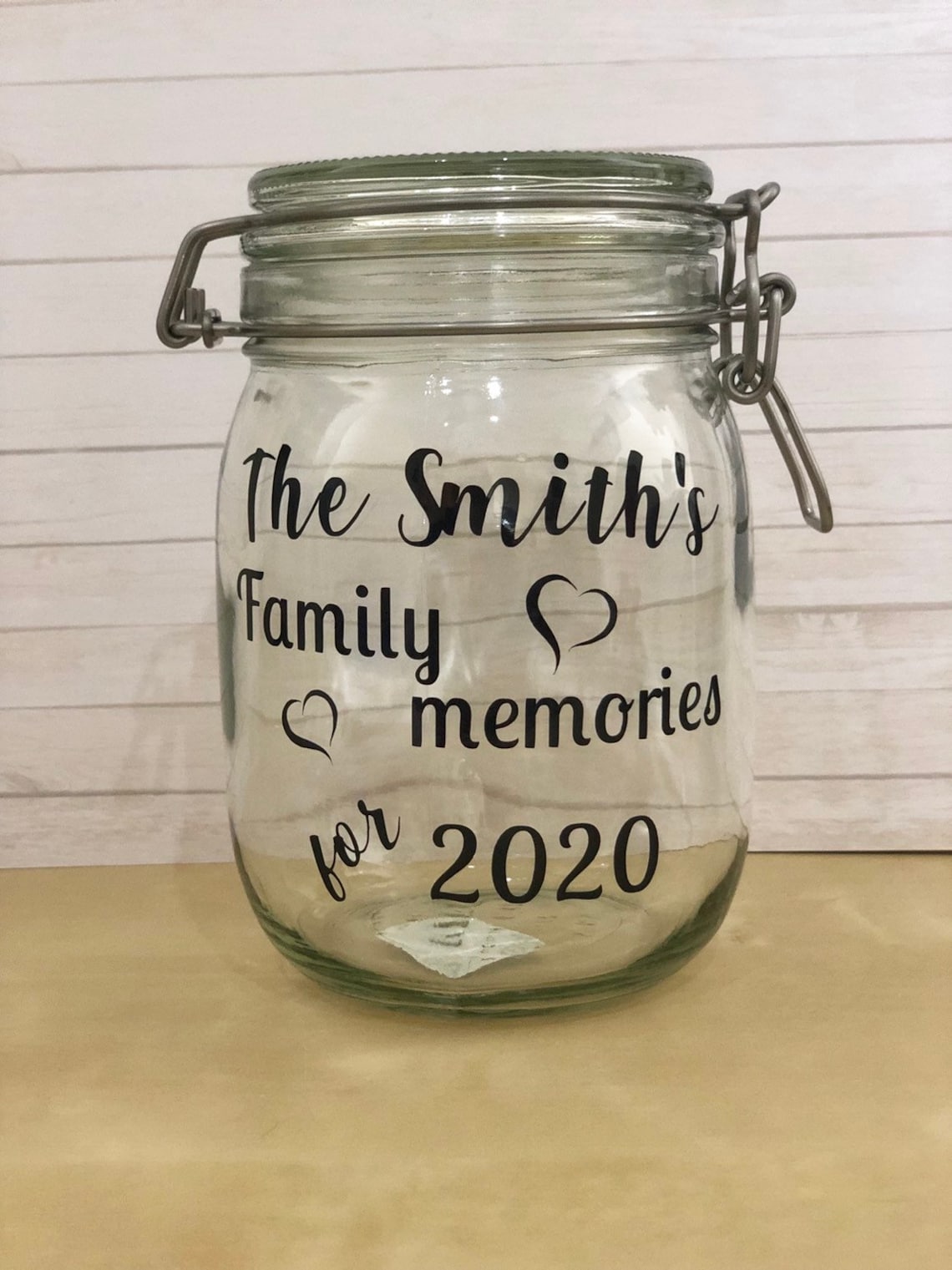 Personalised Family Memory Jar 1 litre Gift | Etsy