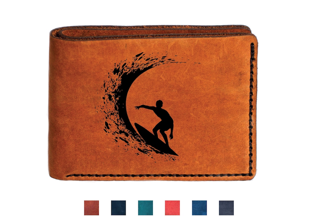 Surf Wallet Money Ocean Wallet Surfer Bifold Wawes Coins Wallet Surfer ...