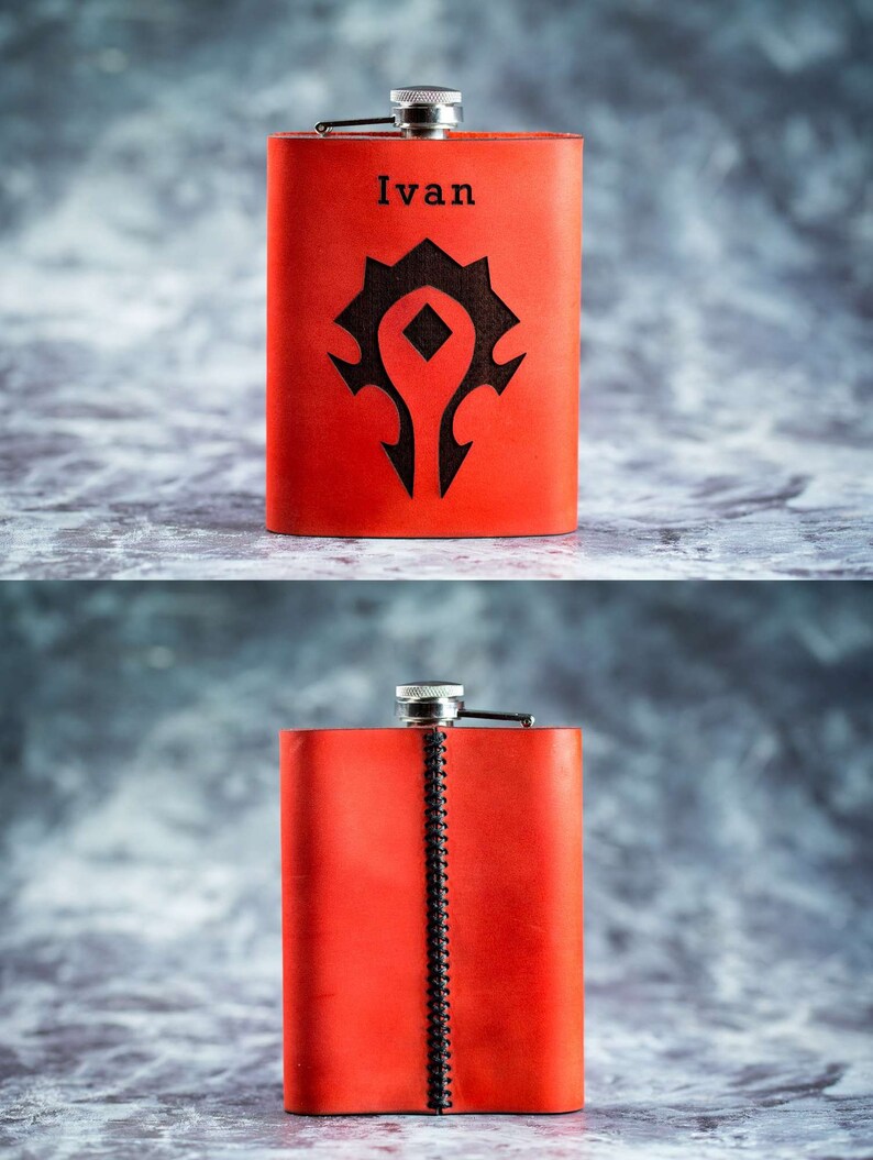 Pirate Flask 8oz Pirate Ship Flask Leather Wrapped Flask | Etsy