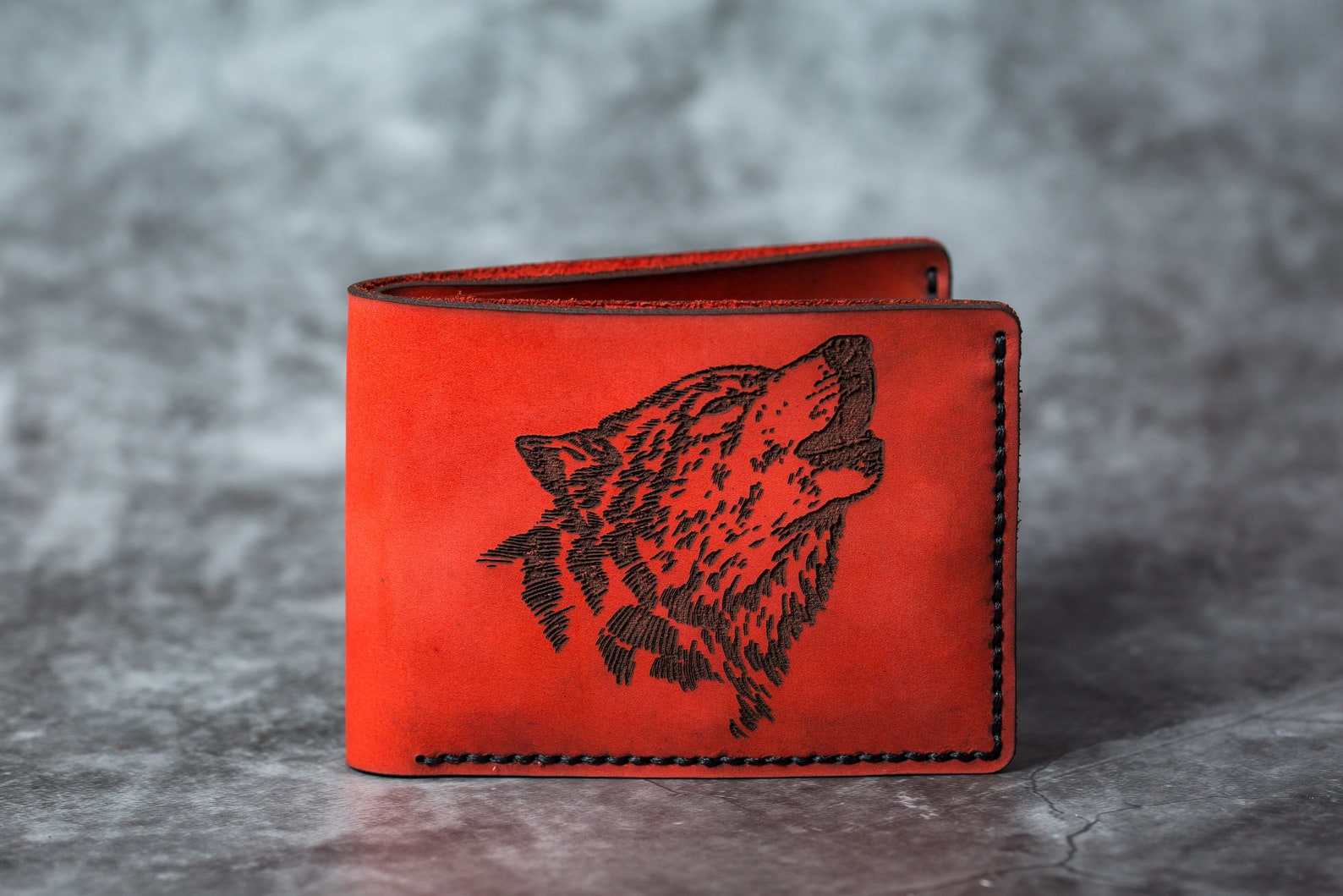 Wolf Wallet Mens Wallet Leather Wallet Wolf Coins Wallet - Etsy