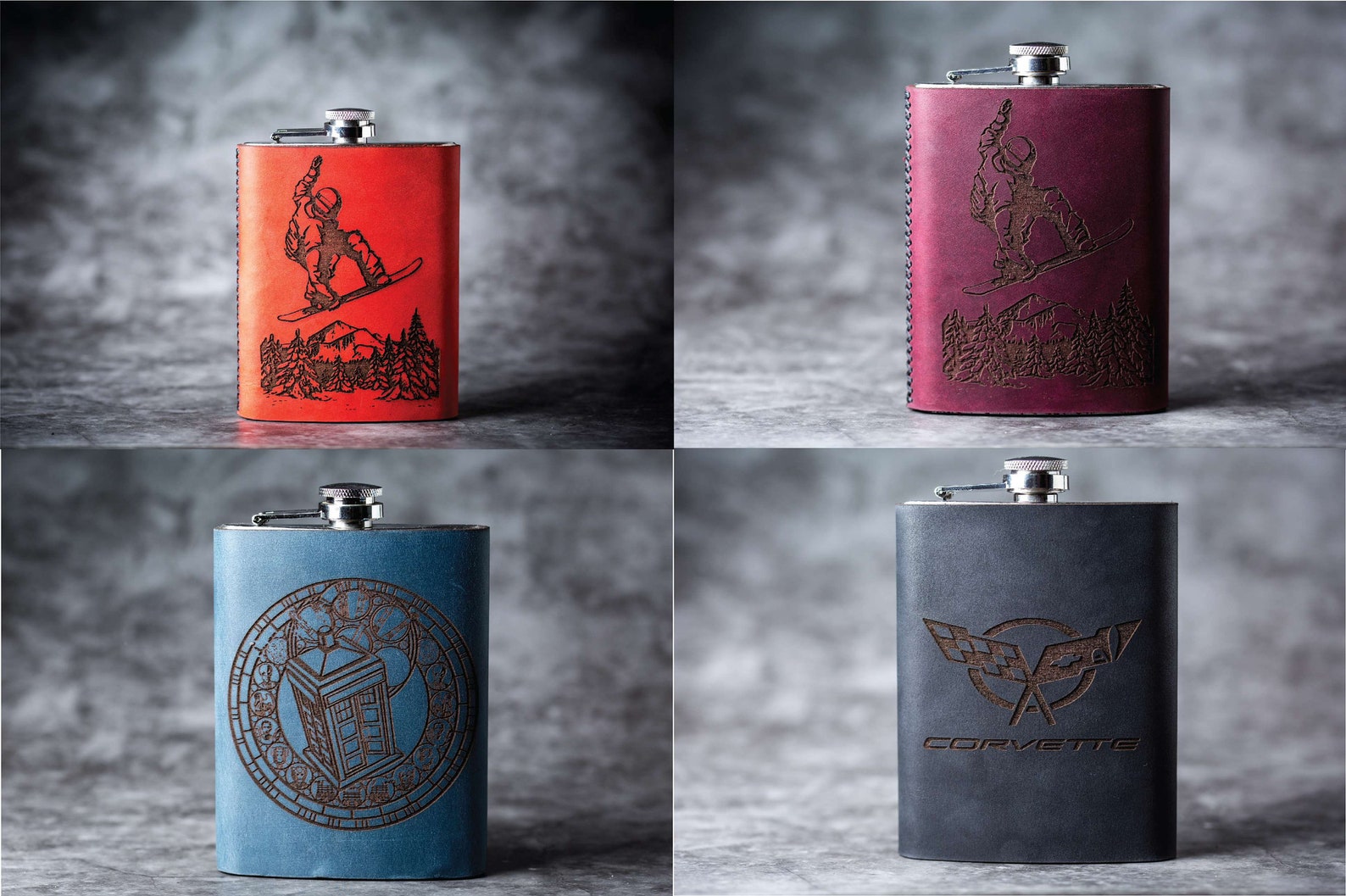 Pirate Flask 8oz Pirate Ship Flask Leather Wrapped Flask - Etsy