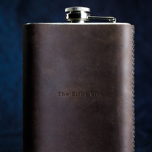 Octopus 8oz Kraken Flask Leather Wrapped Flask Groomsman Octopus Attack ...