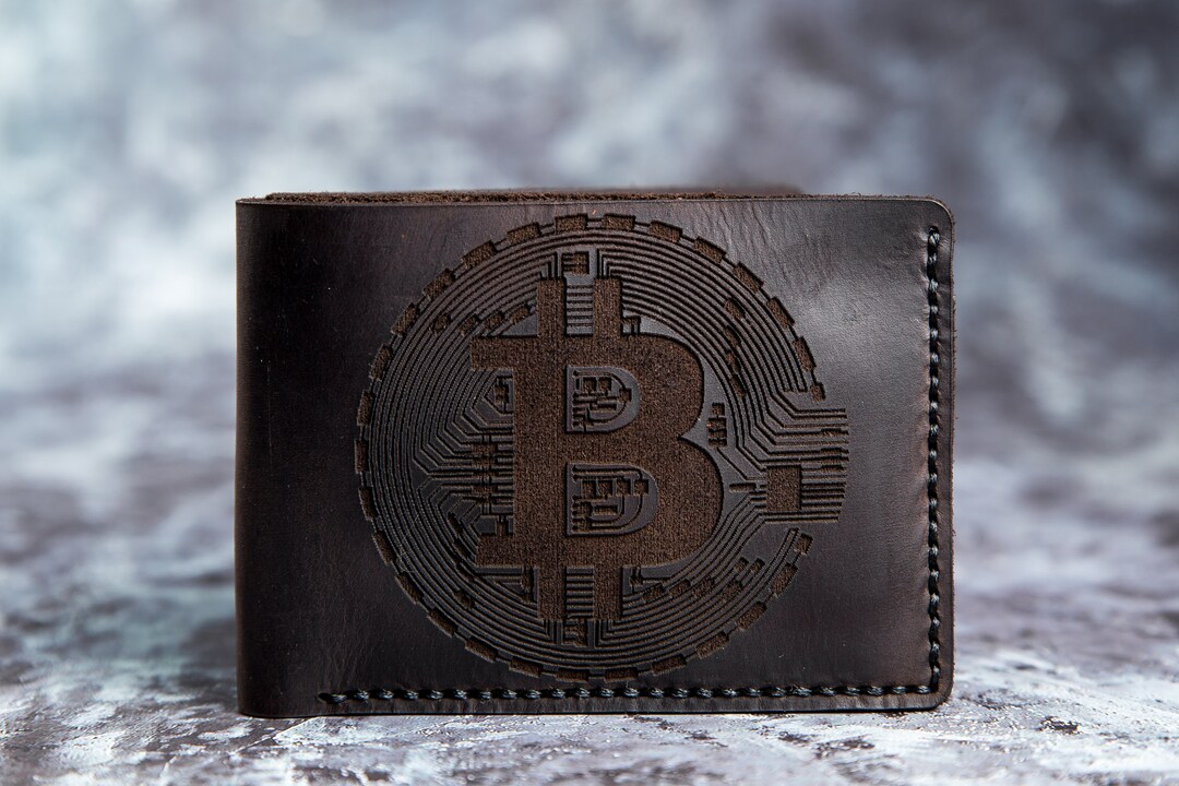Bitcoin Currency Wallet Mens Leather Wallet Cryptocurrency Leather ...