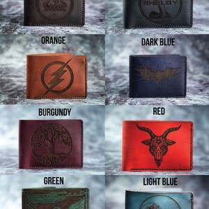 Pirate Ship Wallet Mens Leather Wallet Pirate Ship Wallet Bifold Wallet ...