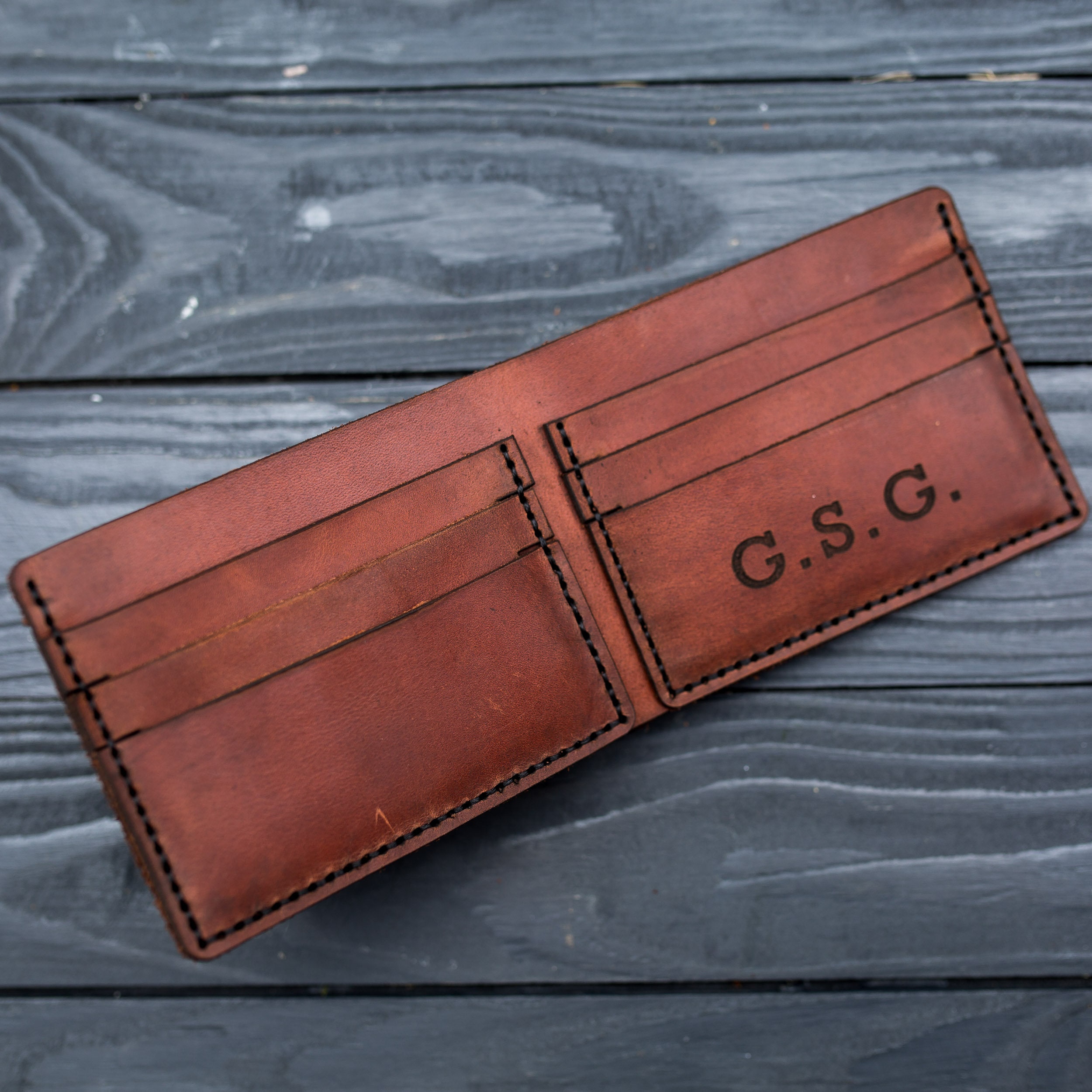 Wolf Leather Mens Wallet, Wolf Coins Custom Personalized Wallet, Wolf ...