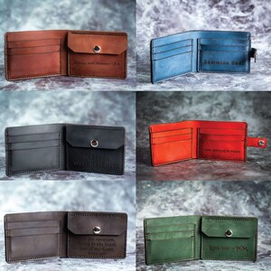 Bass Fish Bifold Men's Leather Wallet, Fisherman Bifold Wallet ...