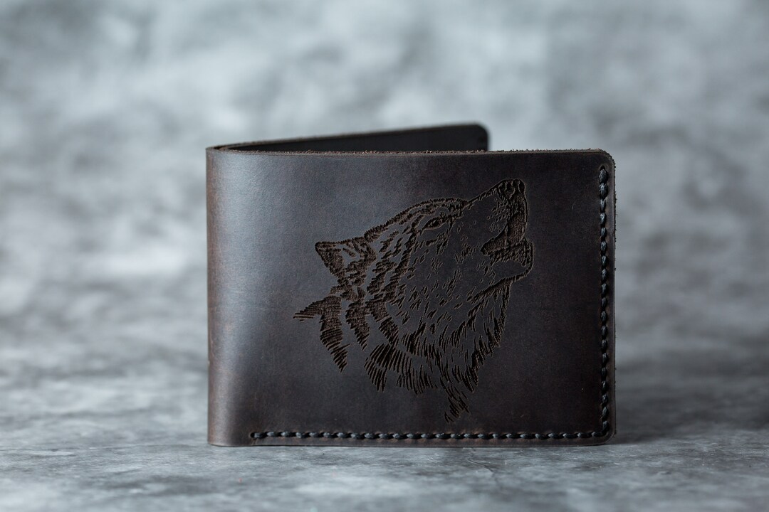 Wolf Wallet, Mens Wallet, Leather Wallet, Wolf Coins Wallet, Wolf ...