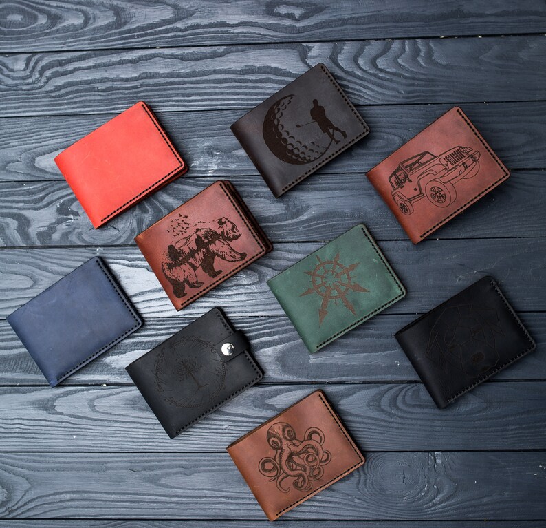 T Rex Wallet Mens Leather Dinosaur Wallet Leather Custom - Etsy