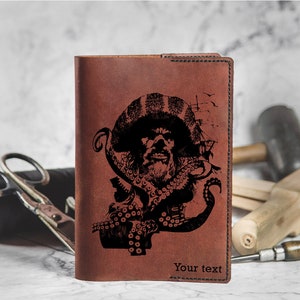 Pirate Ship Journal Notebook Cover Leather Diary Organizer - Etsy