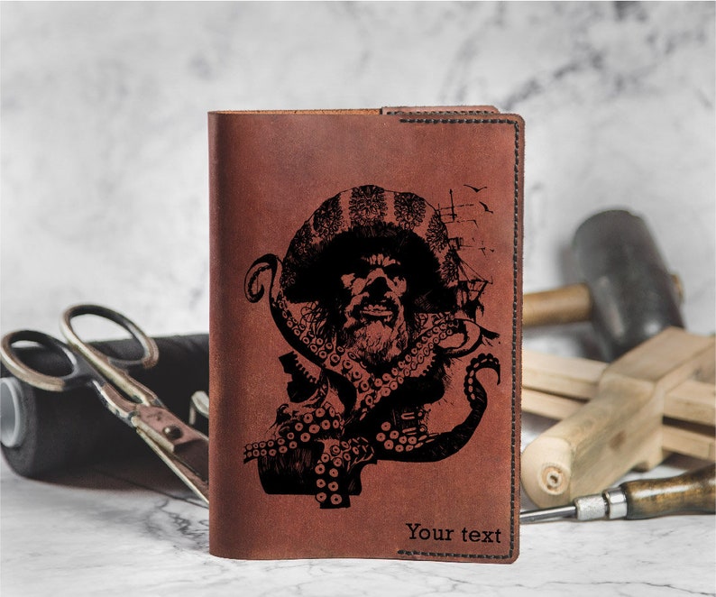 Pirate Ship Journal Notebook Cover Leather Diary Organizer - Etsy
