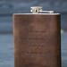 Mountains 8oz Nature Flask Leather Wrapped Flask Groomsman - Etsy