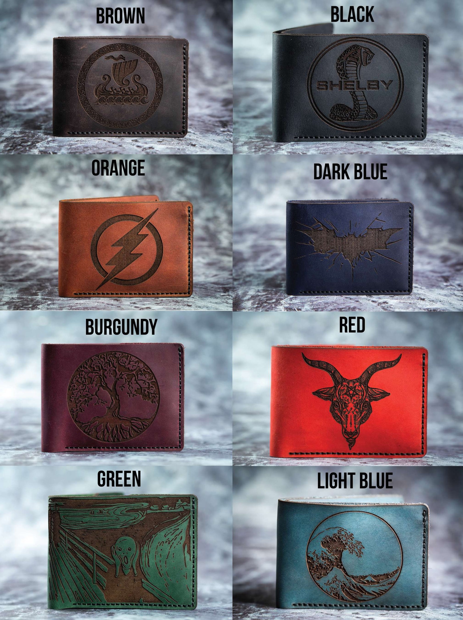 T-rex Wallet Mens Leather Dinosaur Wallet Leather Custom | Etsy