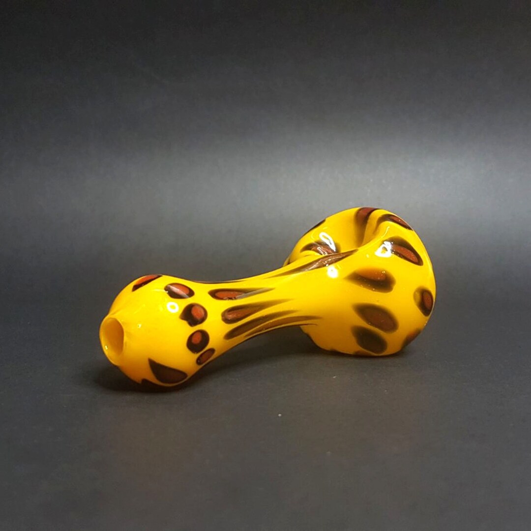 Glass Spoon Pipe // Yellow Black Orange Glass Spoon // High Quality ...