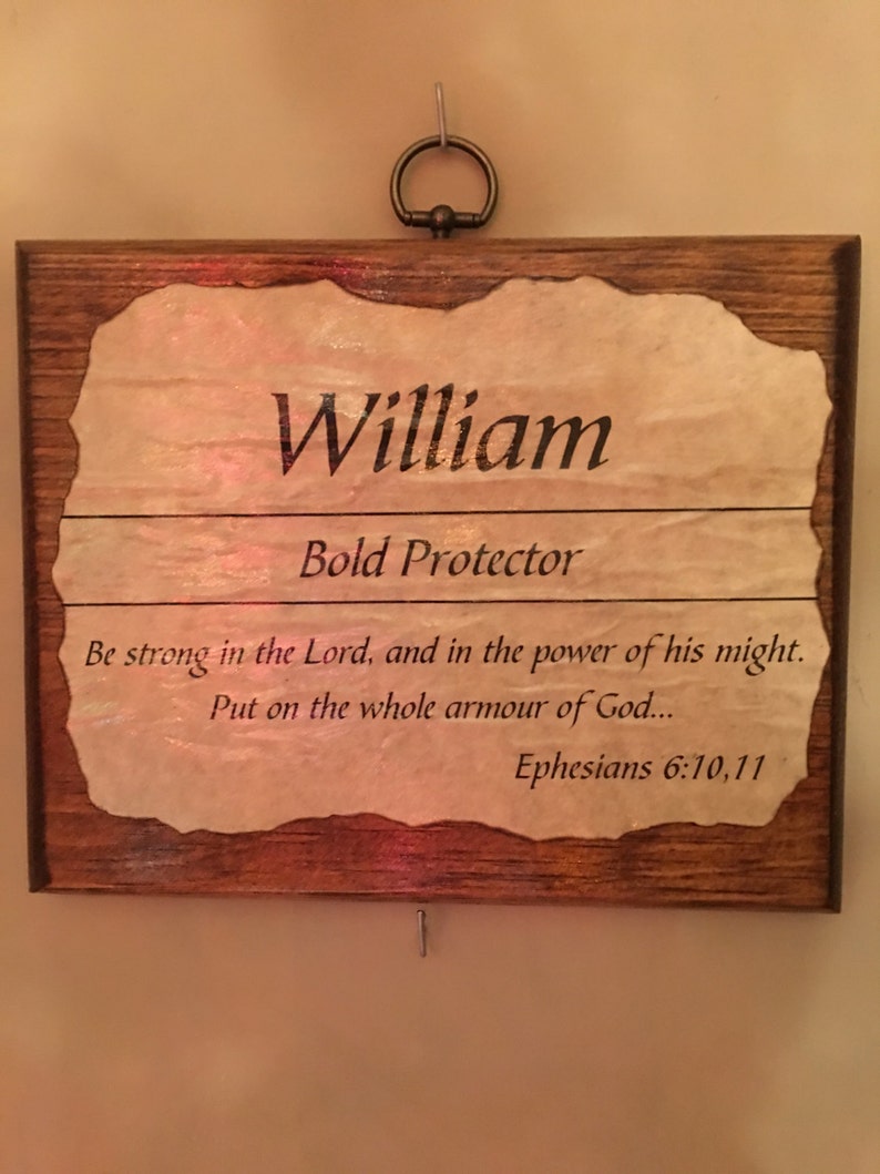 Personalized Bible Verse Name Plaque | Scripture Meaning Decor - Etsy