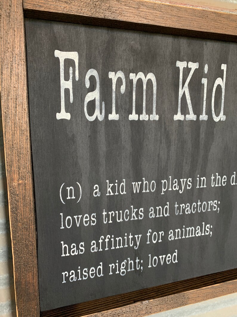 Farm Kid Wooden Farmhouse Sign Farm Kid Sign Farm Decor Kid | Etsy