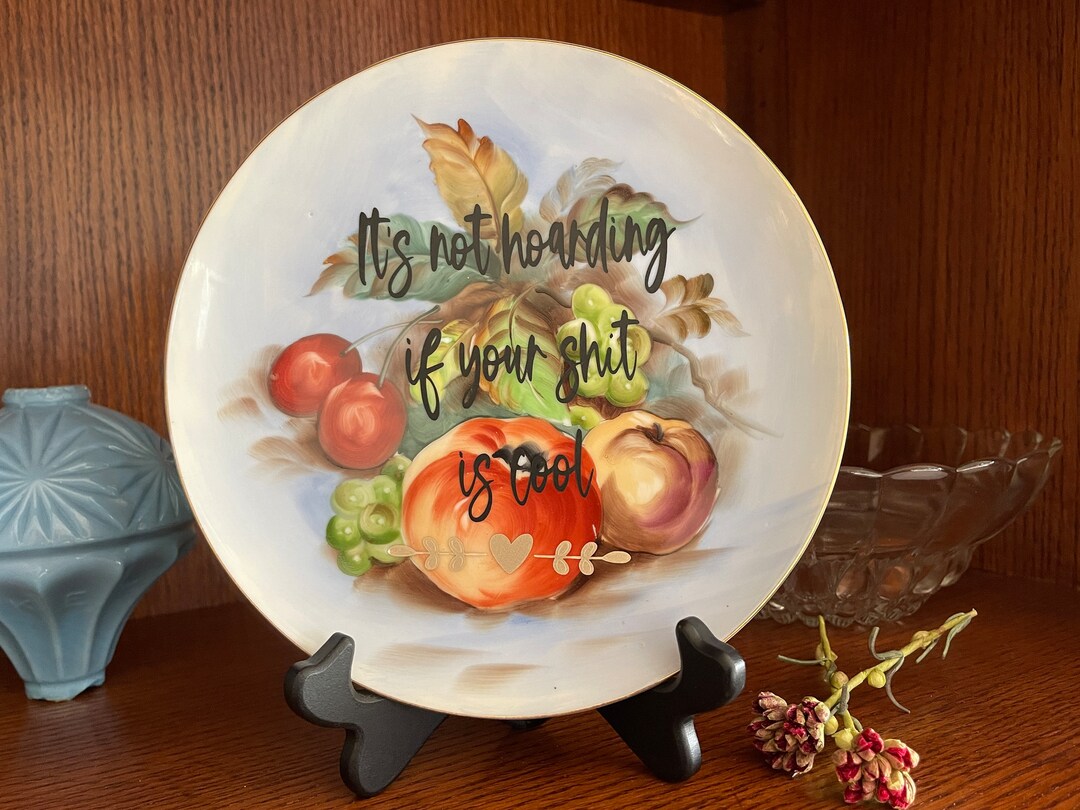 Sarcastic Plate Decor, Humorous Kitchen Wall Art, Vintage Plate With ...