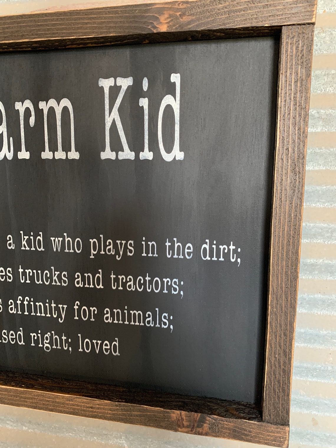 Farm Kid Wooden Farmhouse Sign Farm Kid Sign Farm Decor Kid | Etsy