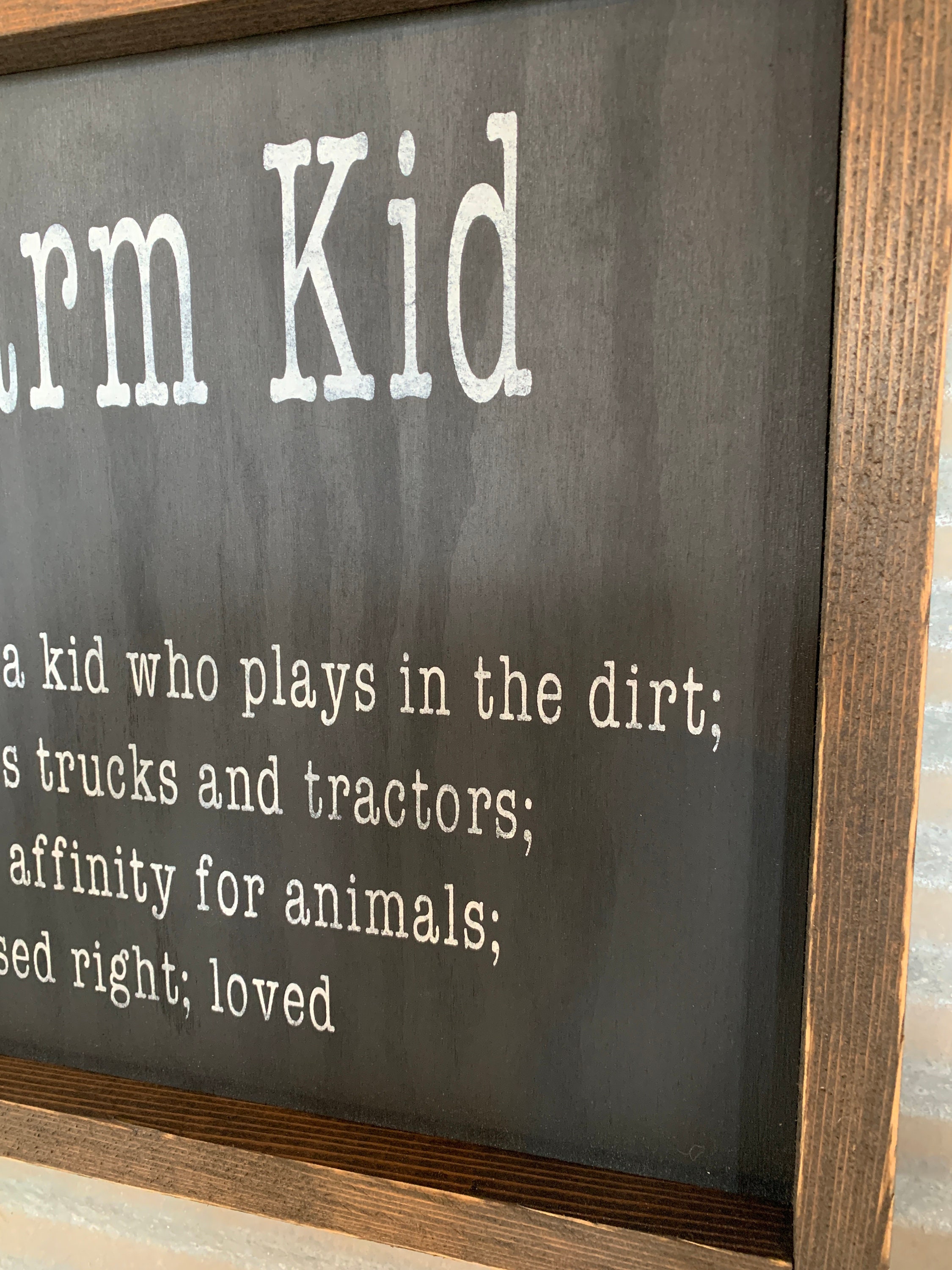 Farm Kid Wooden Farmhouse Sign Farm Kid Sign Farm Decor Kid | Etsy