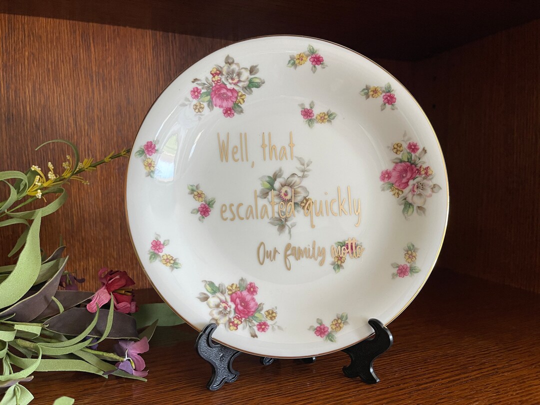Sarcastic Plate Decor, Humorous Kitchen Wall Art, Vintage Plate With ...