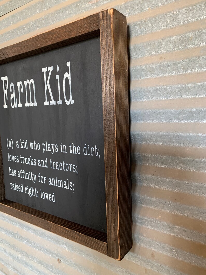 Farm Kid Wooden Farmhouse Sign Farm Kid Sign Farm Decor Kid | Etsy