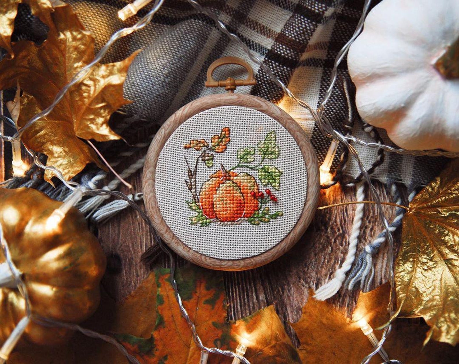 Autumn cross stitch set of 2 cross stitch patterns Fly | Etsy
