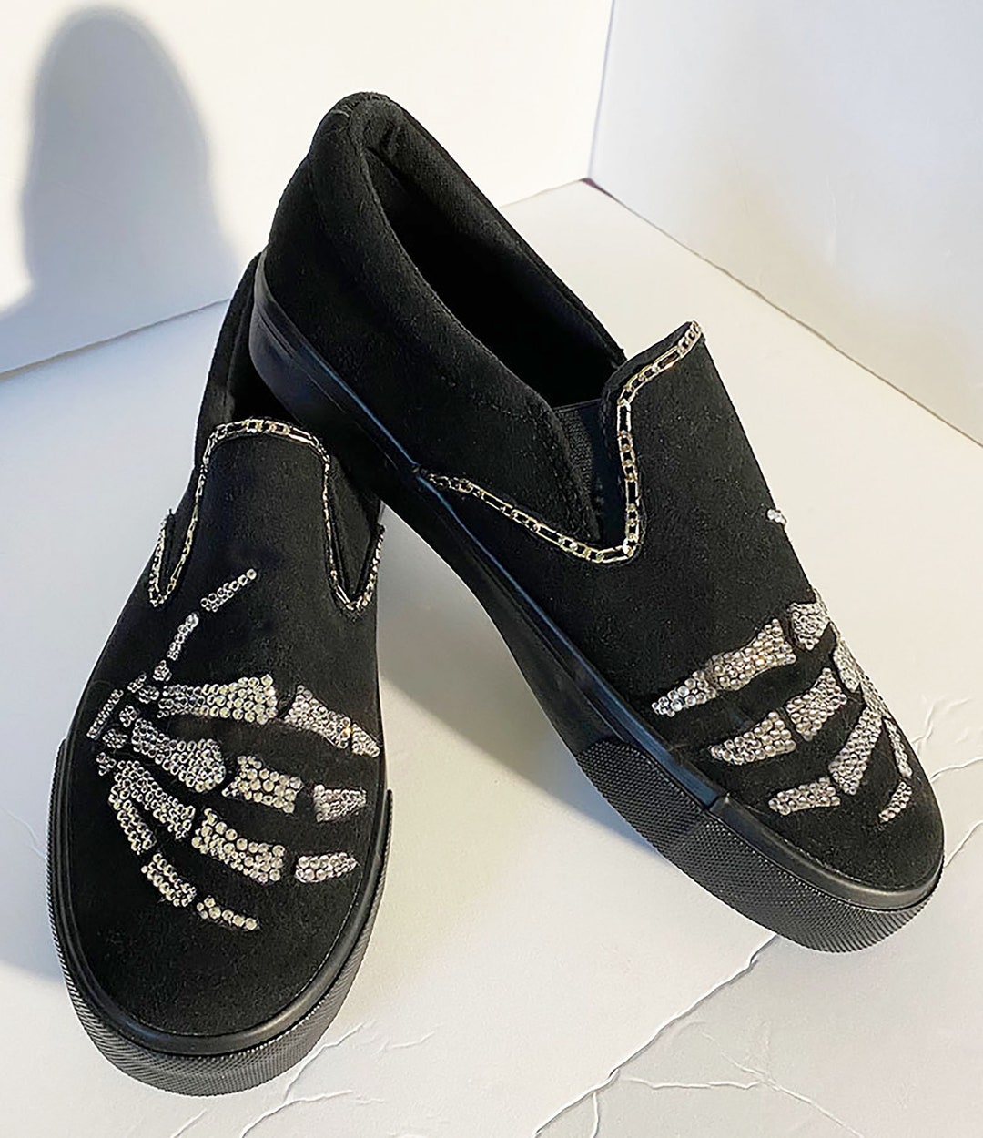 Skeleton Hand Gripping Sneakers - Etsy