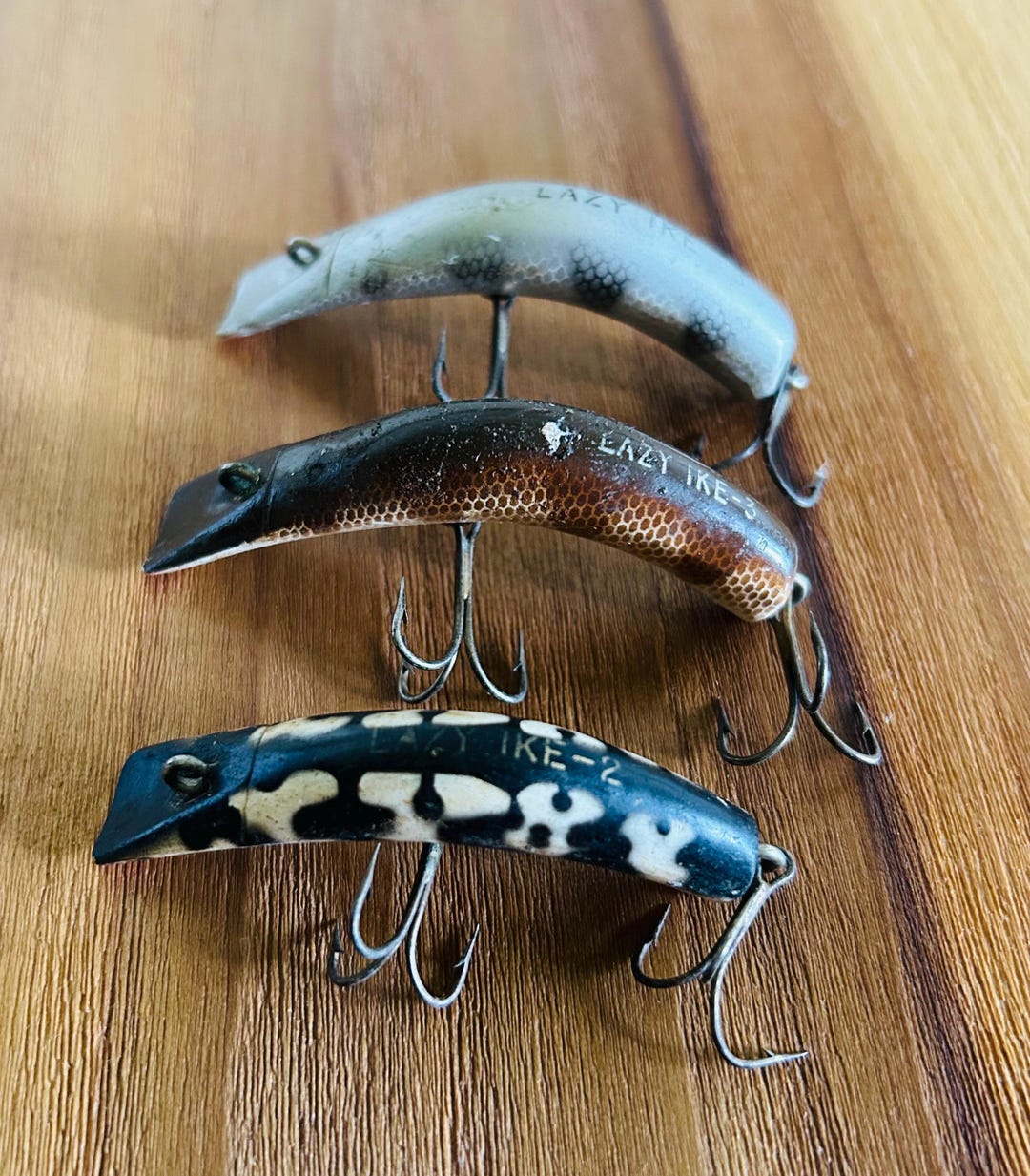 Lazy Ike Vintage Fishing Lures (two #3’s and One #2) - Etsy