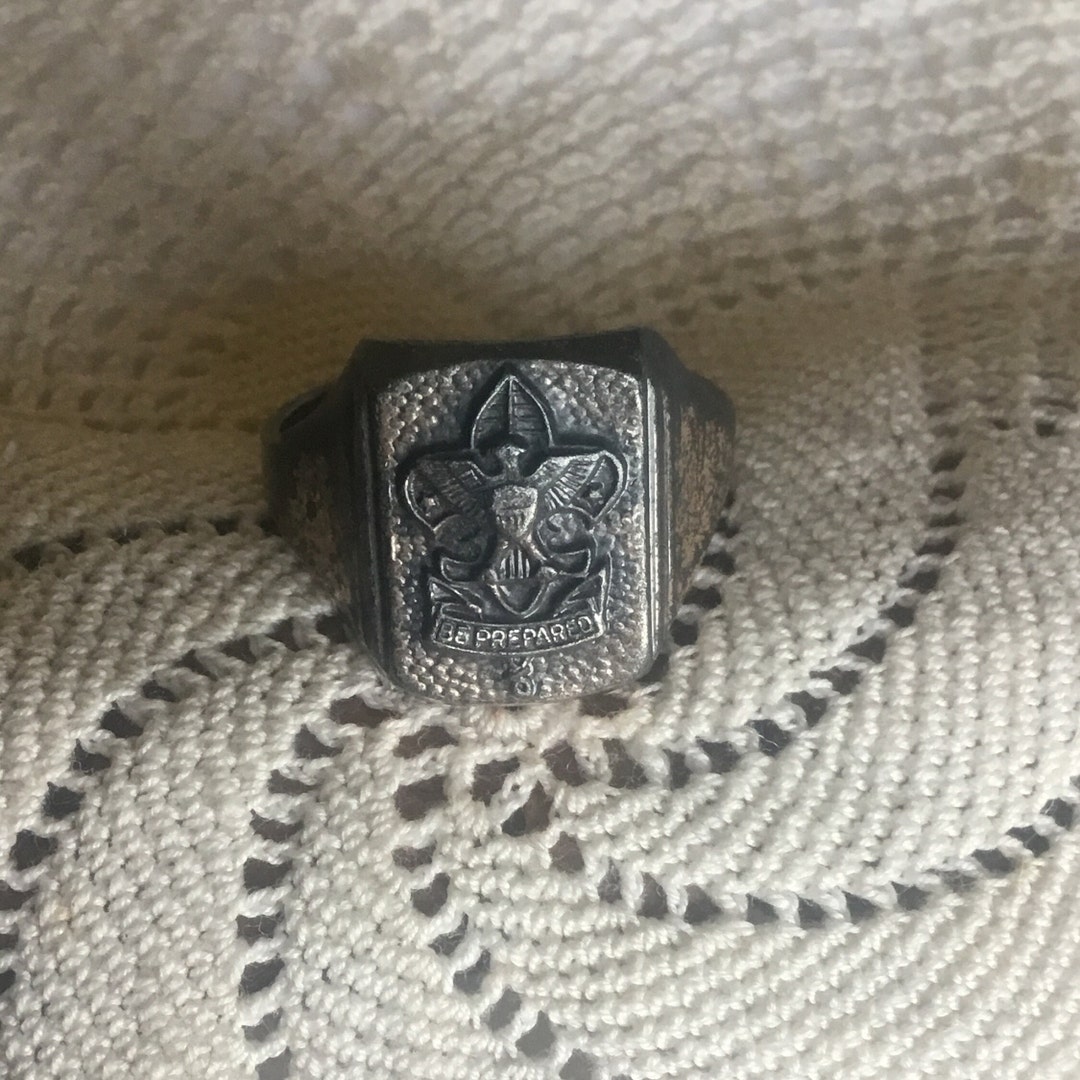 Boy Scout Ring Stamped Sterling L on Bottom and 10 on Top - Etsy