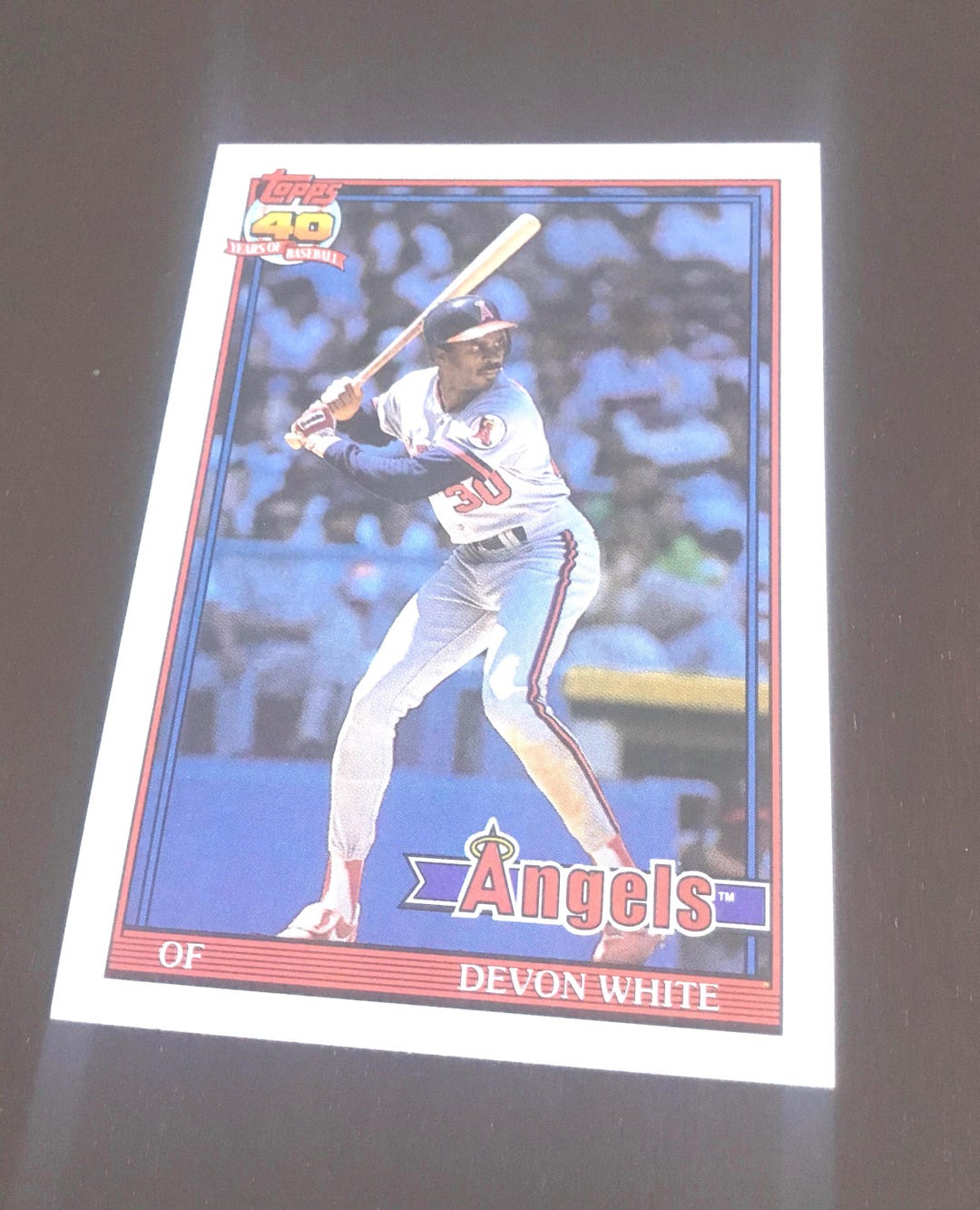 Devon White Topps 40 Years of Baseball Los Angeles Card - Etsy