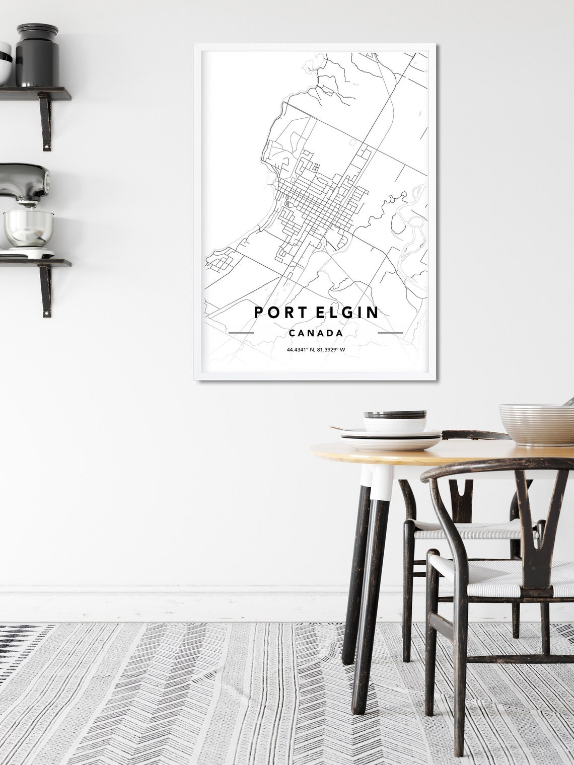 Port Elgin Map Print Custom City Map Print Port Elgin Map | Etsy