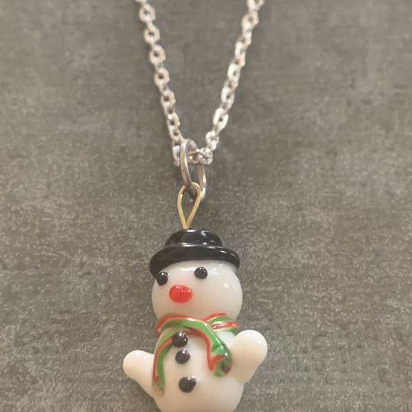 Snowman Necklace - Etsy