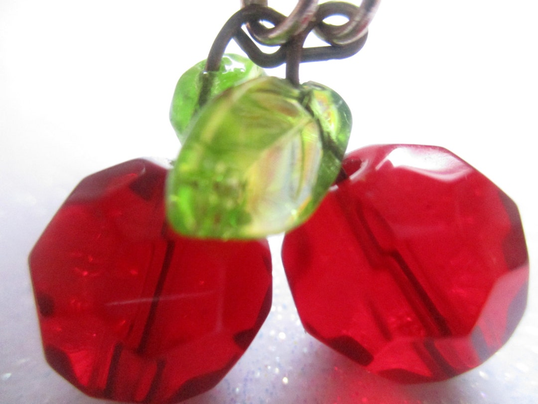 Autumn Apple Earrings Crystal Red Apple Earrings Crystal Candy Apple ...