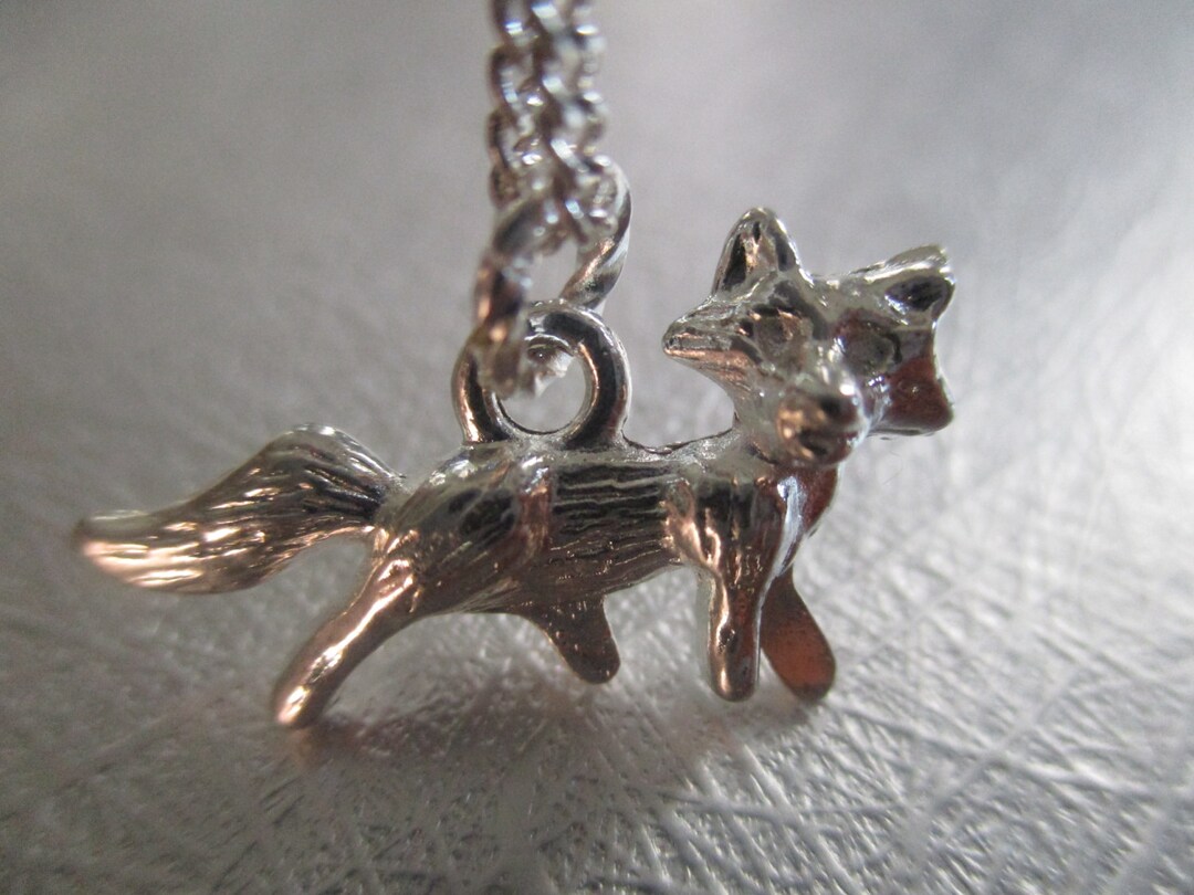 Silver Fox Necklace Fox Jewelry Fall Necklace Autumn Fox Woodland ...
