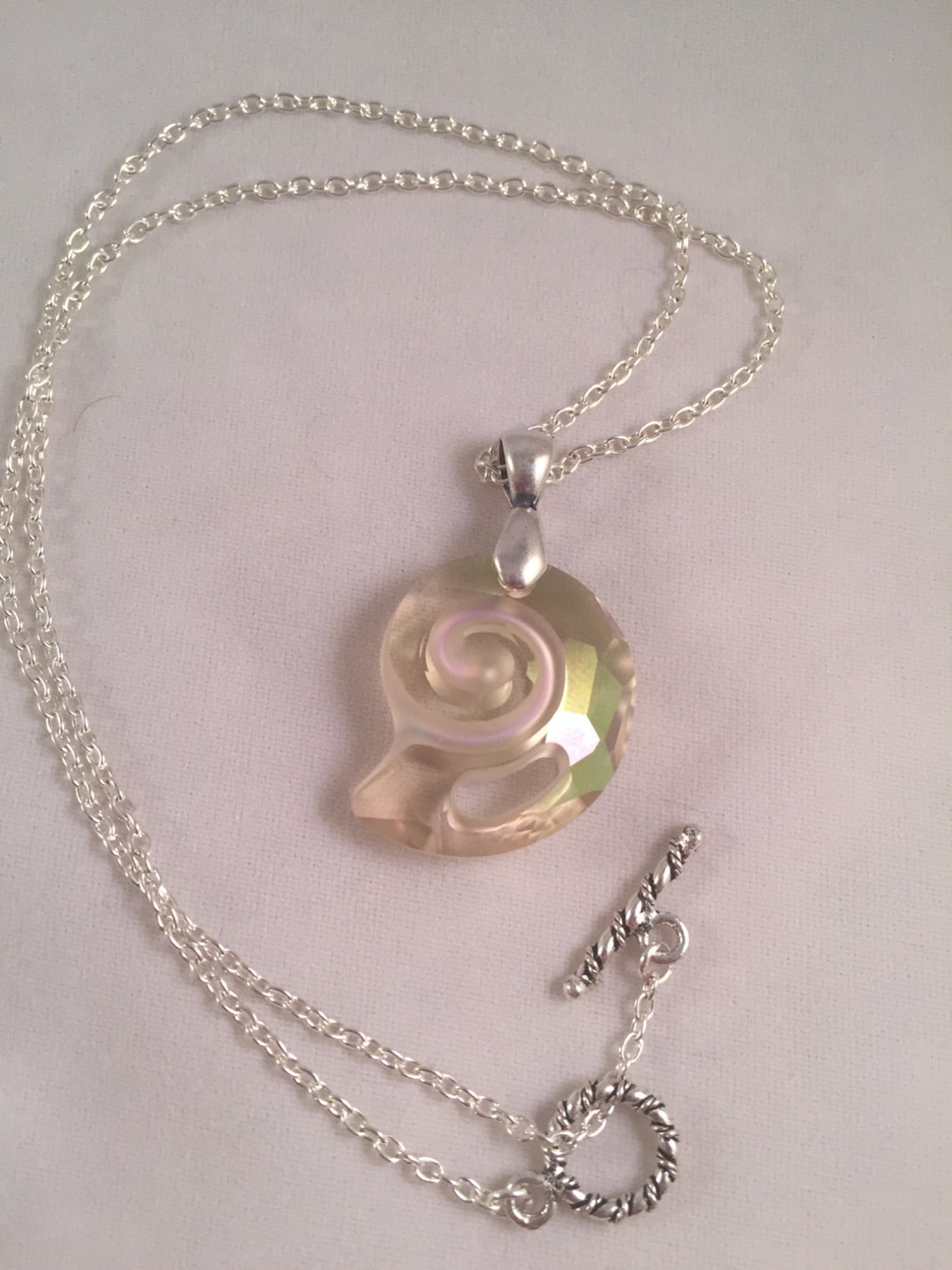 Swarovski Sea Snail Crystal Necklace Beautiful Shell Crystal Crystal ...