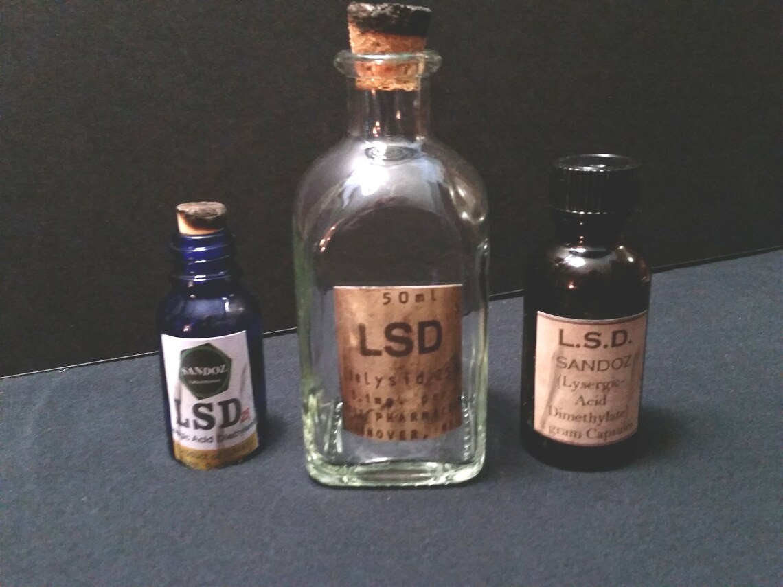 3...vintage Style LSD & LSD Delysid Medicine Bottles ..by - Etsy