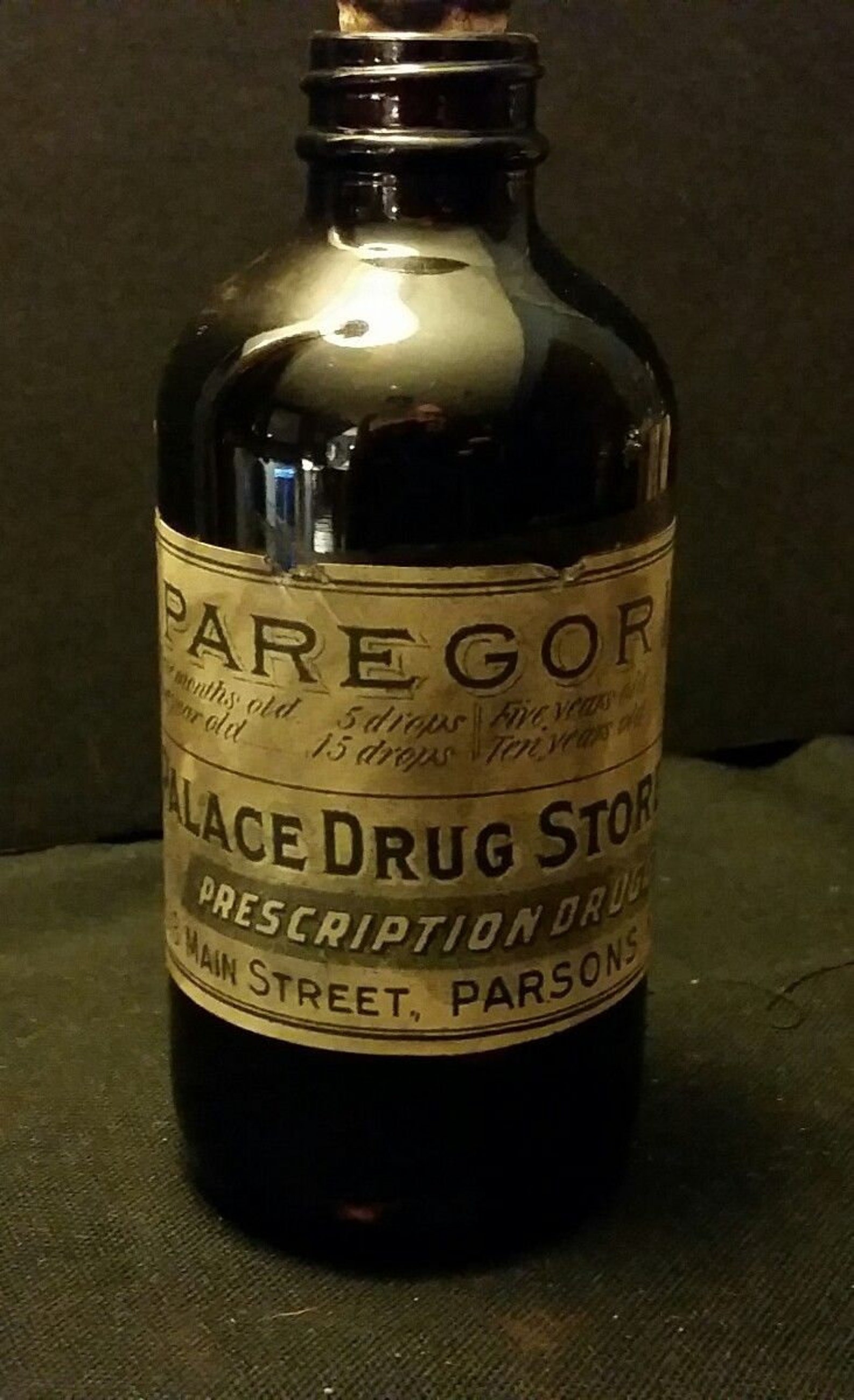 Large Vintage Style Paregoric Amber Glass Medicine - Etsy