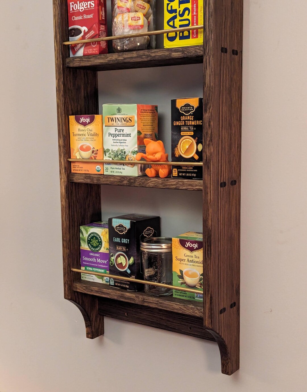 Ebonized White Oak Tea, Coffee, Spice Rack - Etsy
